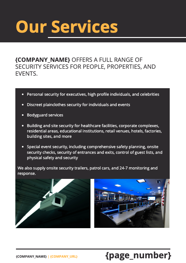 Security Proposal Template | Proposify